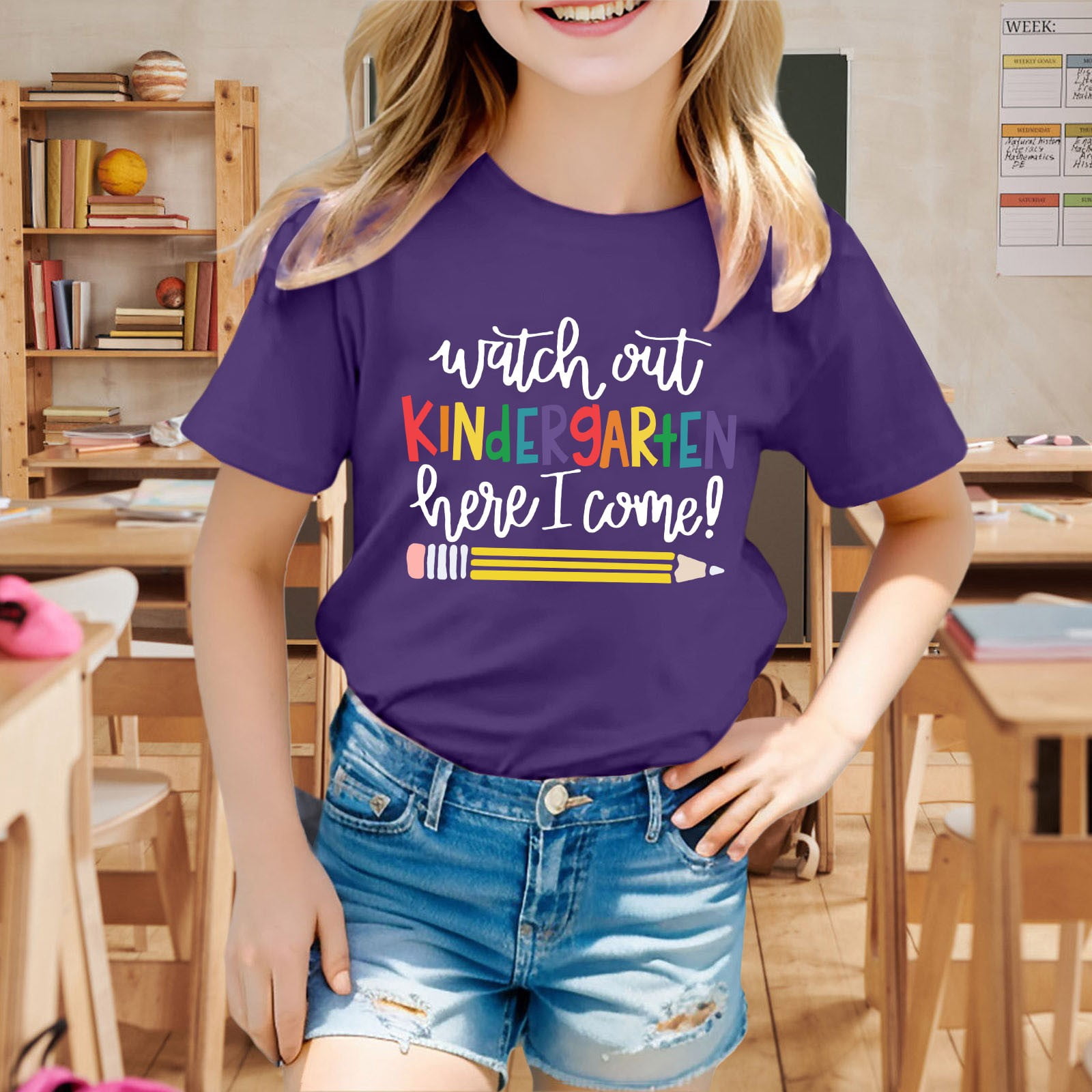100 Days of School Shirt for Kids Back To School Season Round Neck ...