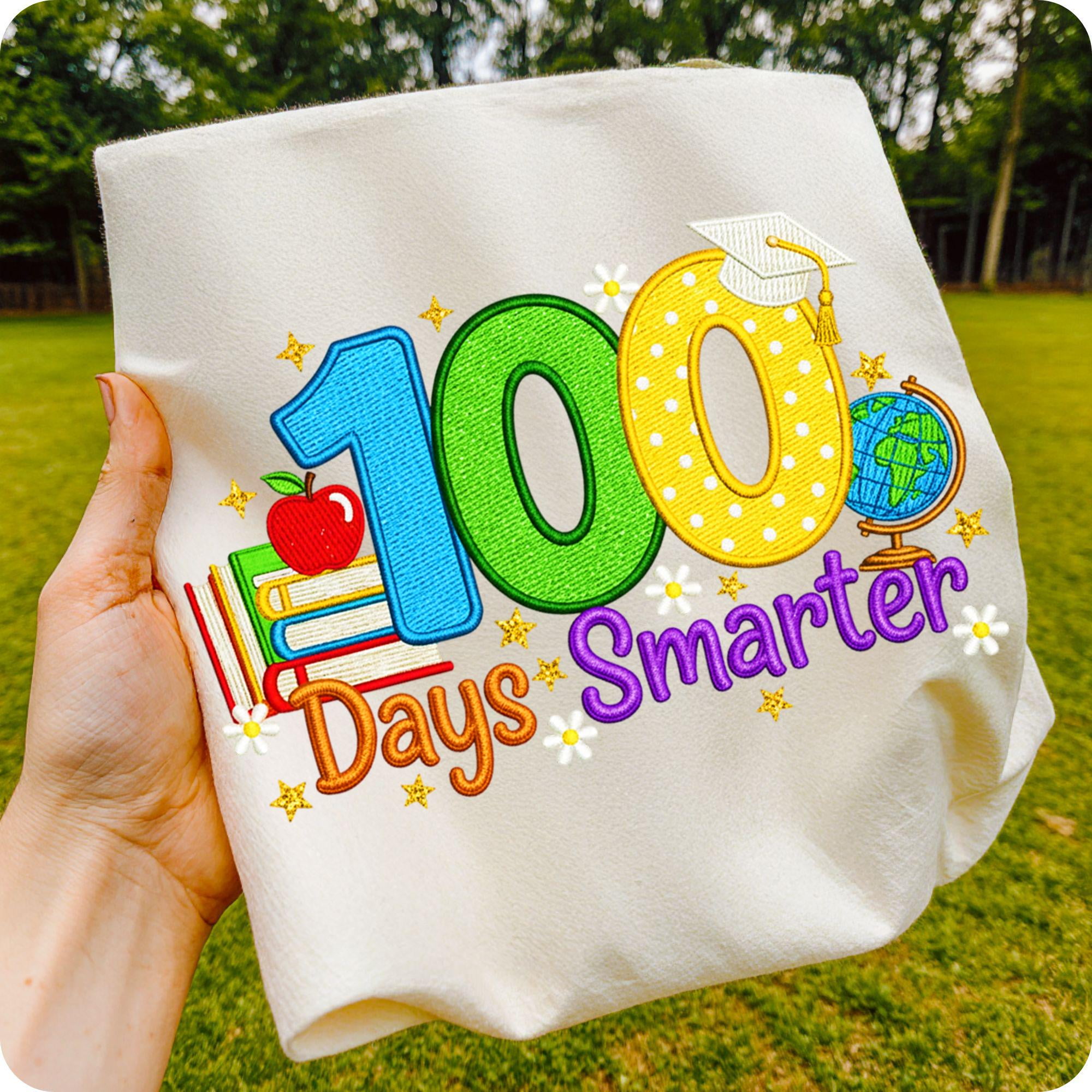 100 Days Smarter Sweatshirt | Bright & Fun Teacher Student Design | Colorful Classroom - Walmart.com