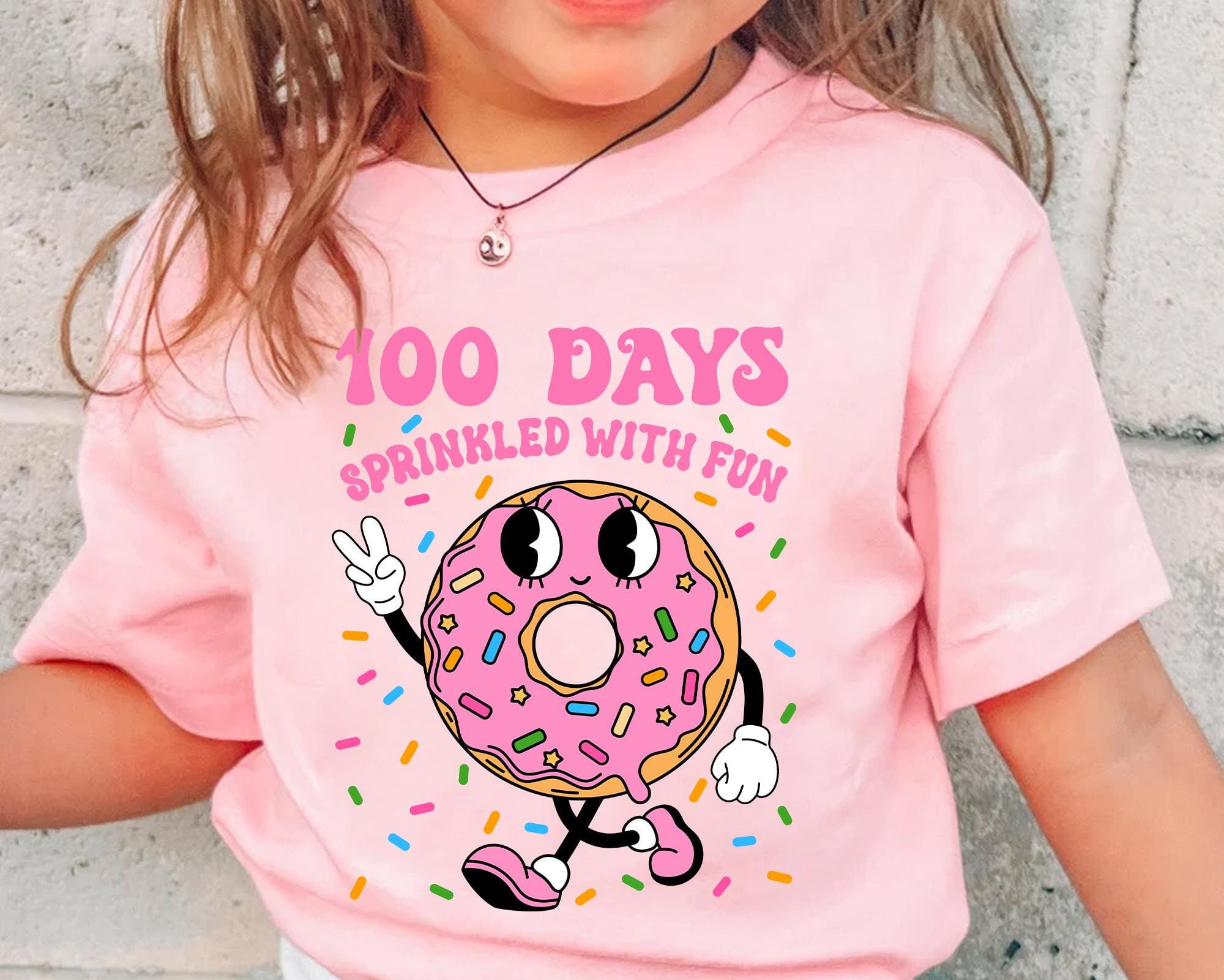 100 Days Sprinkled With Fun Shirt, Girls 100 Days Of School Shirt ...