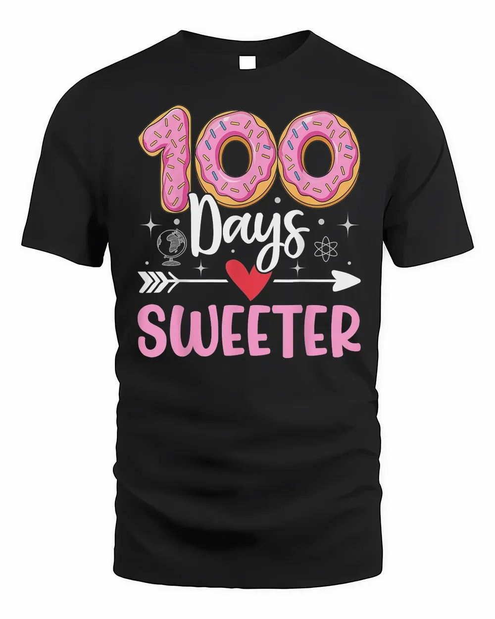 100 Days Sweeter Donut 100th Day Of School Student Teacher Shirt ...