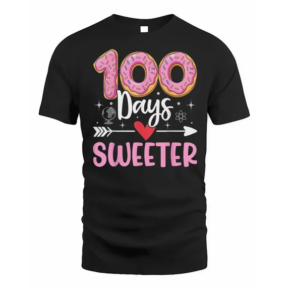 100 Days Sweeter Donut 100th Day Of School Student Teacher Shirt ...