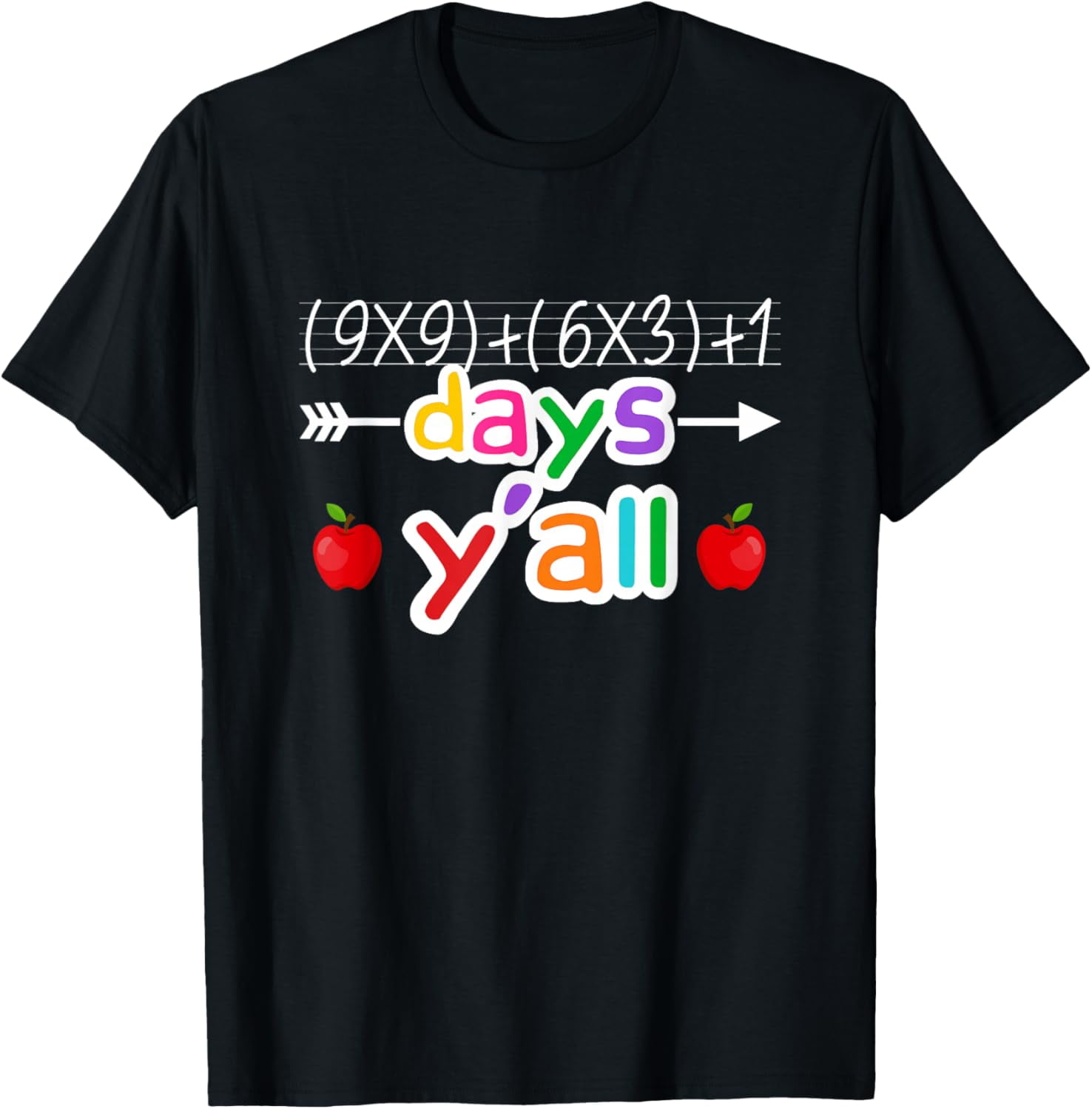 100 Days Y'all Math Formula Teacher Student Adult 100th Day Adult T ...