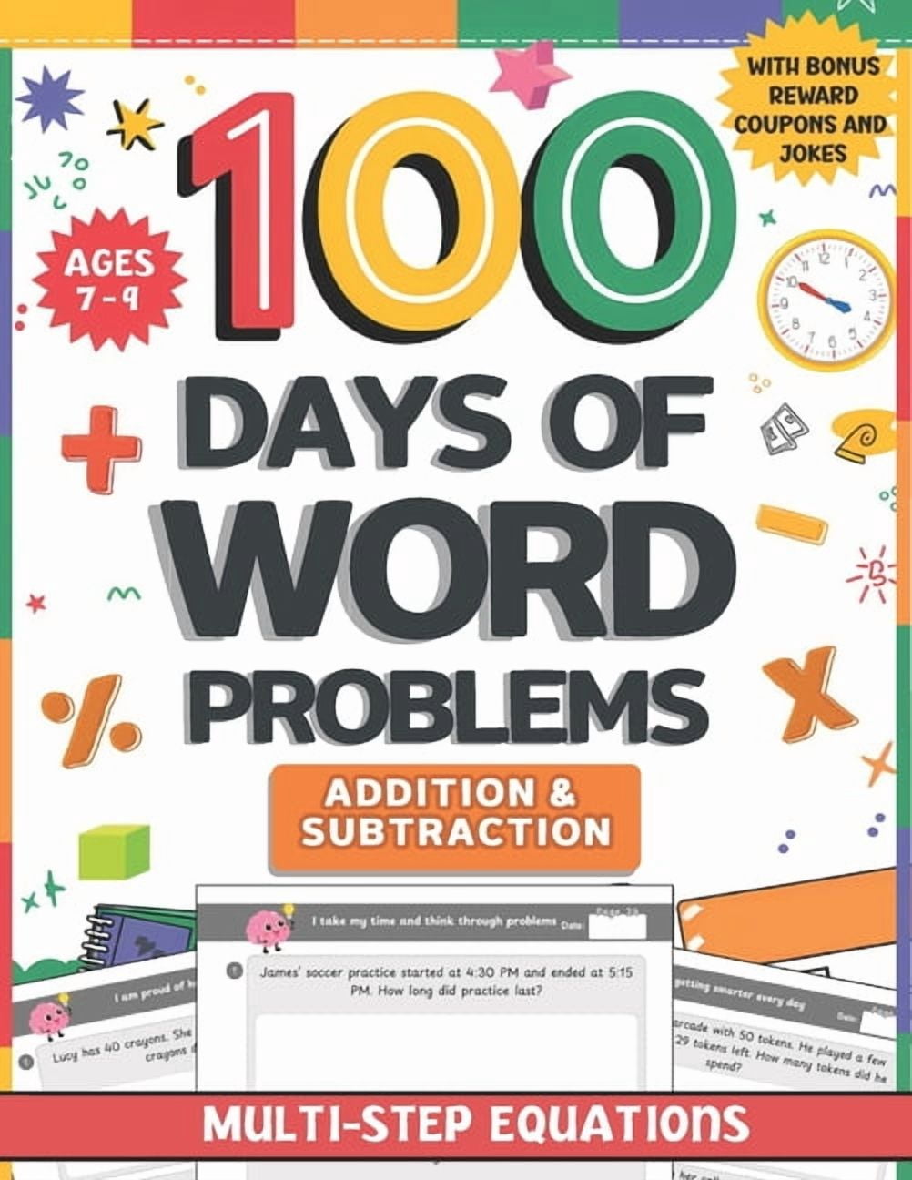 100 Days of 2nd Grade Word Problems: Daily Fun Addition and Subtraction ...