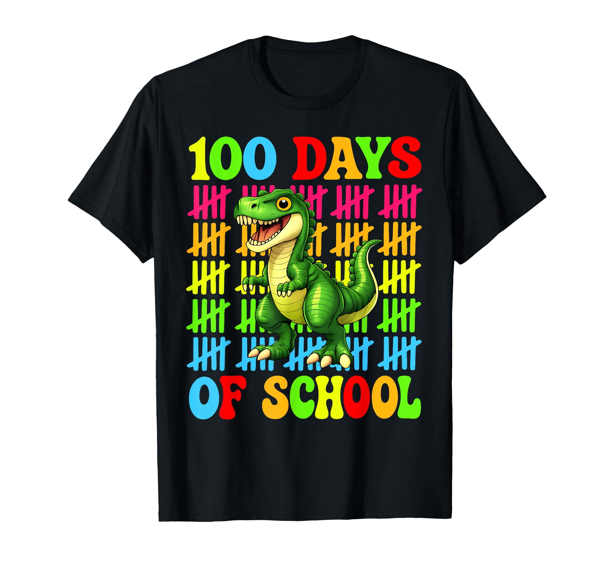 100 Days of School 100th Day Dinosaur T-Shirt for Men - Fun and Playful ...