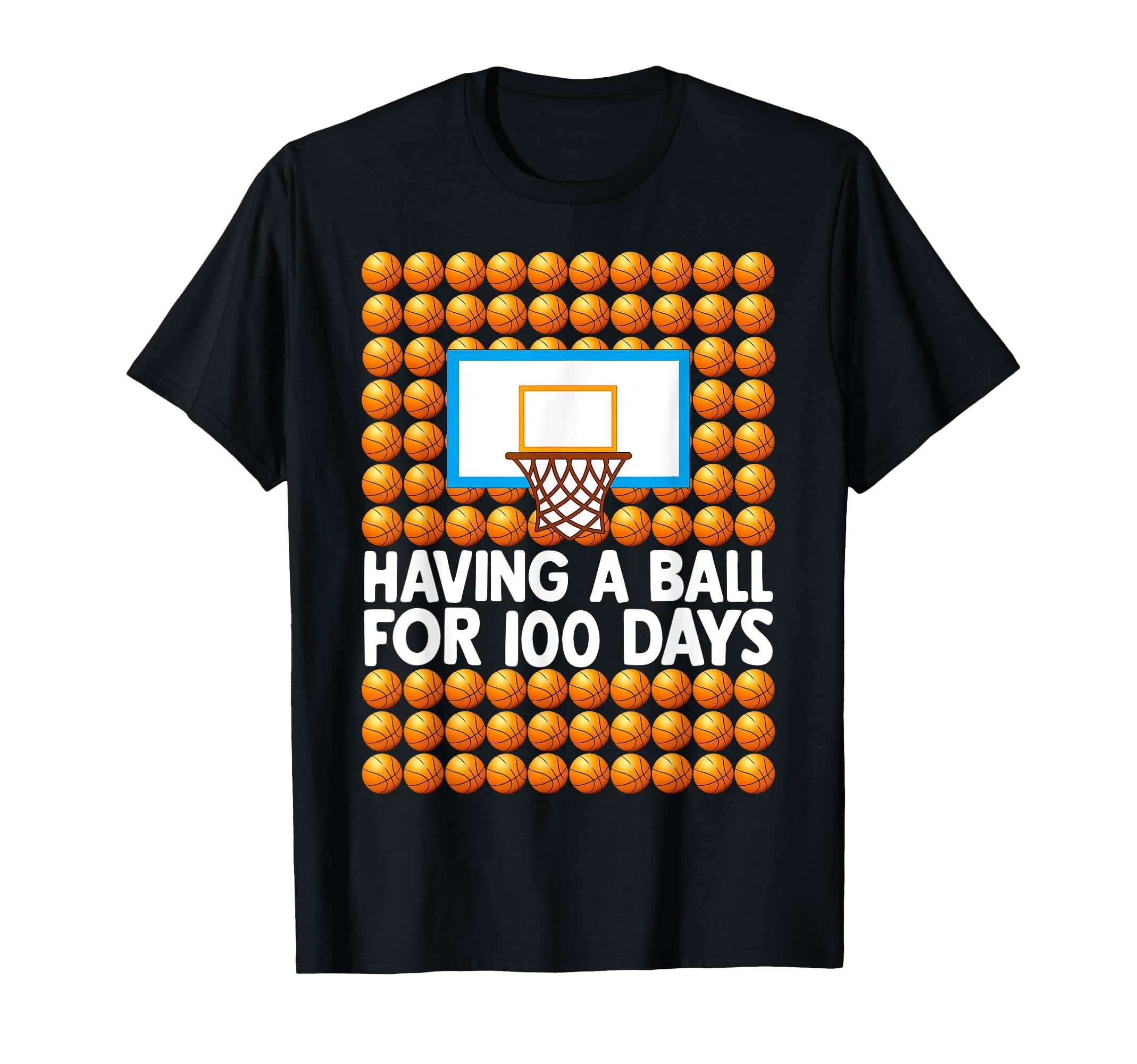 100 Days of School Basketball T-Shirt for Featuring Basketball Hoop ...