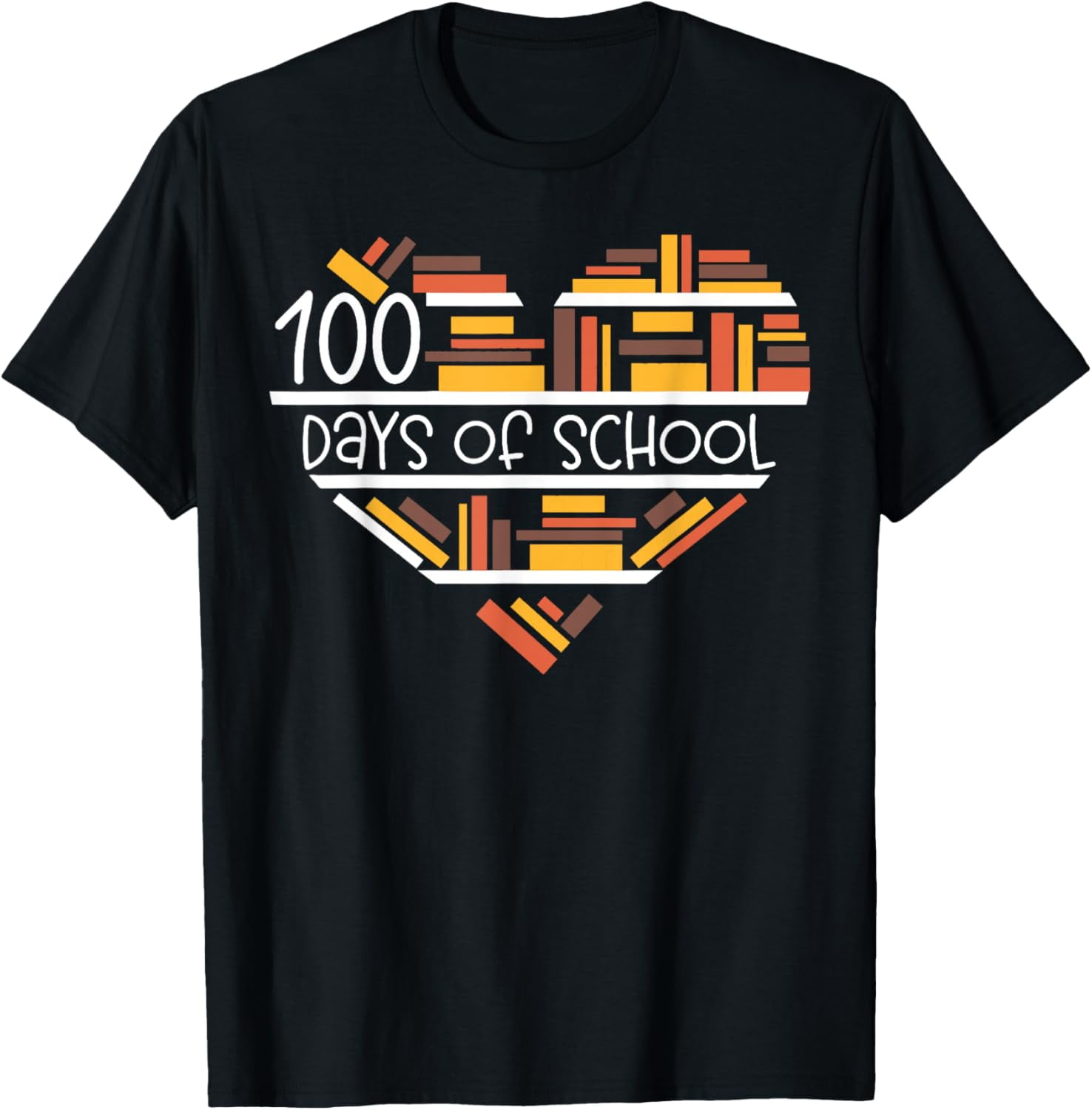 100 Days of School Books Reading Lover 100th Day of School T-Shirt ...