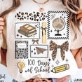 100 Days of School Comfort Colors Cheetah Print Teacher Shirt with ...