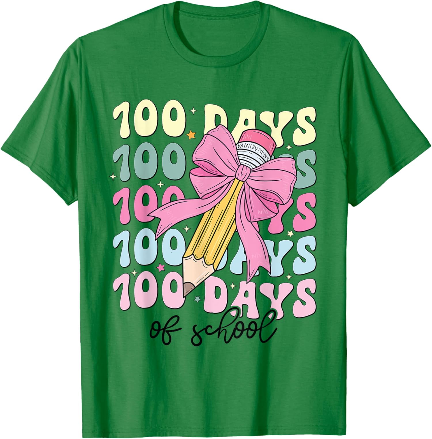 100 Days of School Coquette Bow Tee - Cute 100th Day Celebration Outfit ...