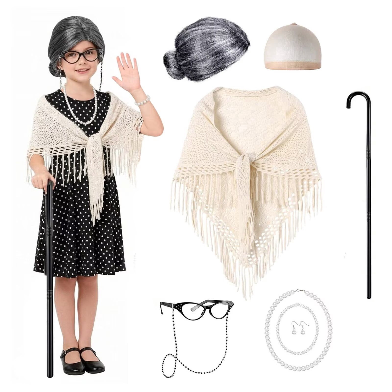 100 Days of School Kids Costume Set – 9Pcs Dress Up Accessories for ...