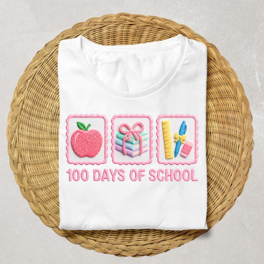 100 Days of School Embroidered Bundle – Perfect for Teachers, Parents ...