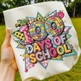 100 Days of School Embroidered Style | Colorful Milestone Design with ...