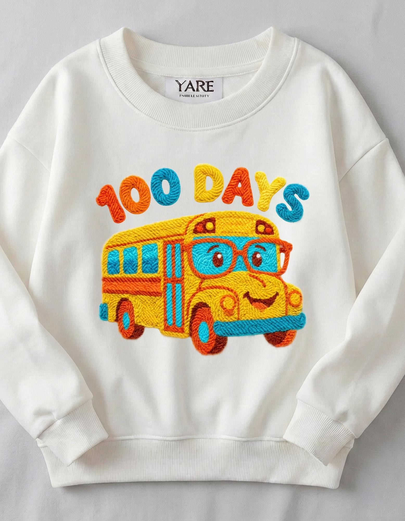 100 Days of School | Embroidery School Bus Design () - Walmart.com