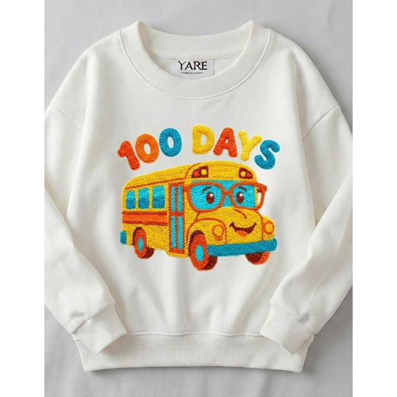 100 Days of School | Embroidery School Bus Design () - Walmart.com