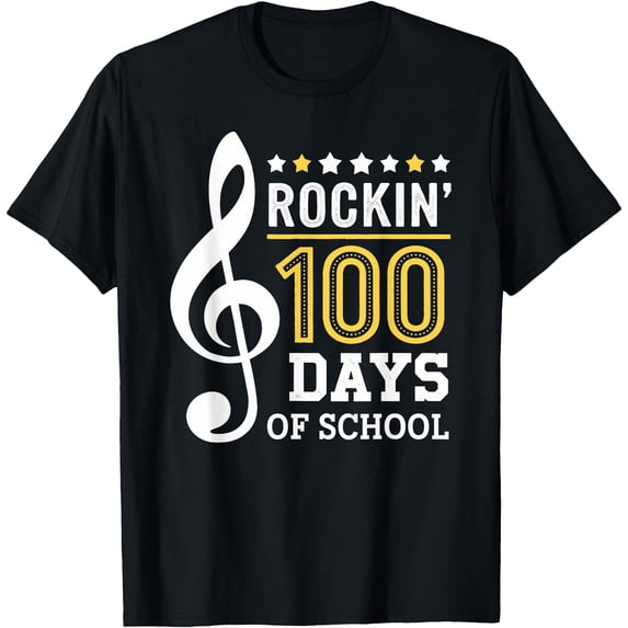 100 Days of School Fun Musical Teacher and Student T-Shirt - Walmart.com