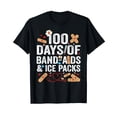 100 Days of School Nurse 100 Day Band Aids Funny T-Shirt with Nurse Hat ...