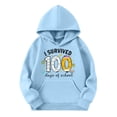 100 Days of School Preppy Hoodie for Kids - Boys Girls Letter Graphic ...