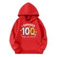 100 Days of School Preppy Hoodie for Kids - Boys Girls Letter Graphic ...