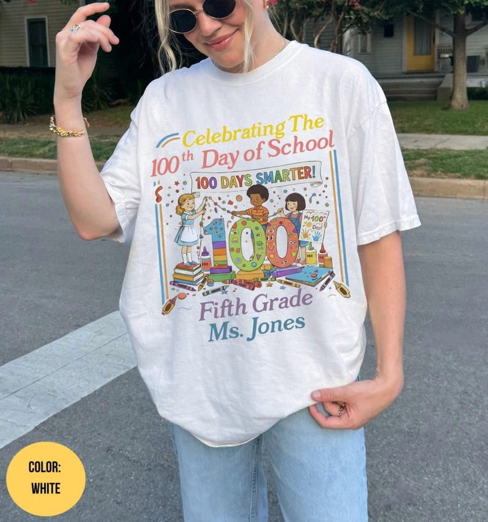 100 Days of School Shirt, 100th Day of School Celebration Tee, Teacher ...