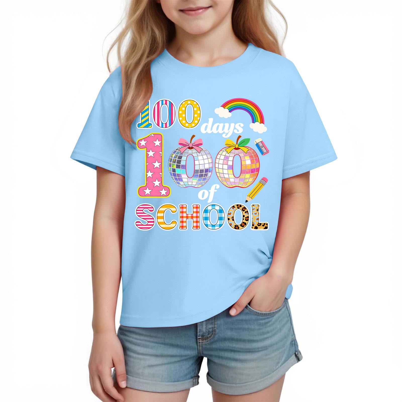 100 Days of School Shirt for Boys, 100th Day T-Shirt Kids 100% Cotton ...
