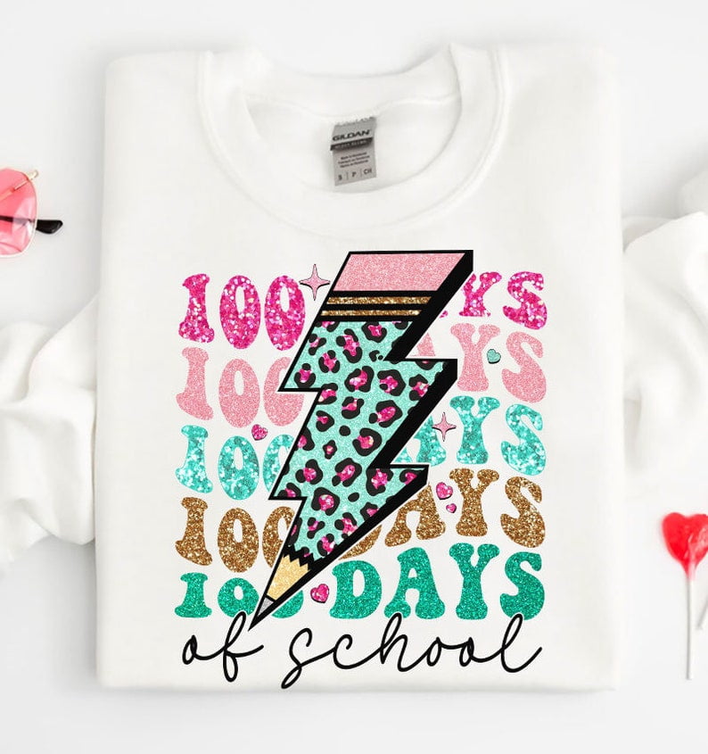 100 Days of School Sweater, 100th Day Celebration Pullover, Student ...