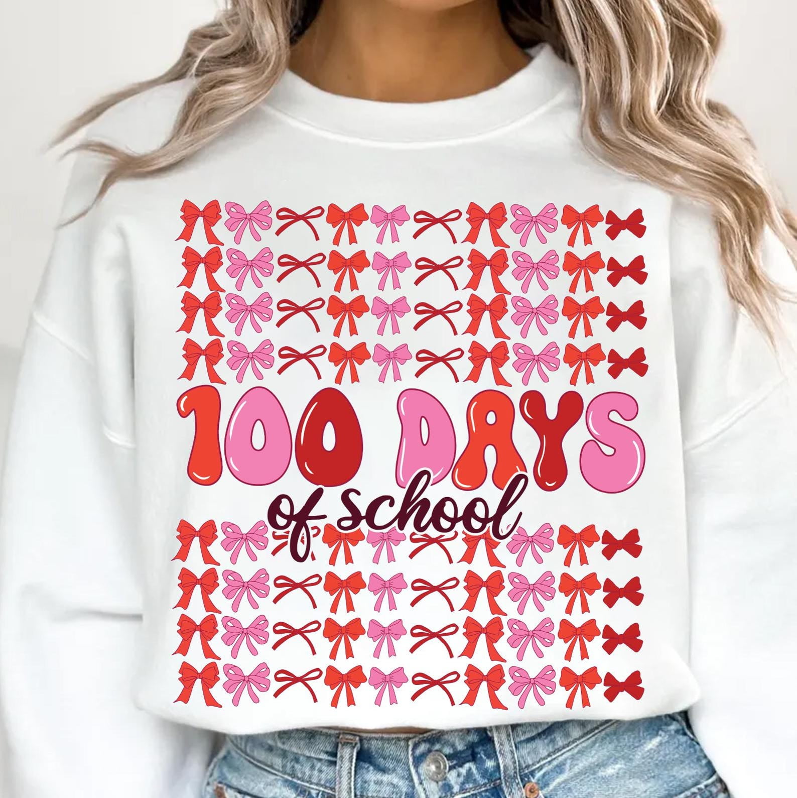 100 Days of School Sweatshirt, 100th Day Teacher Shirt, School Teacher ...