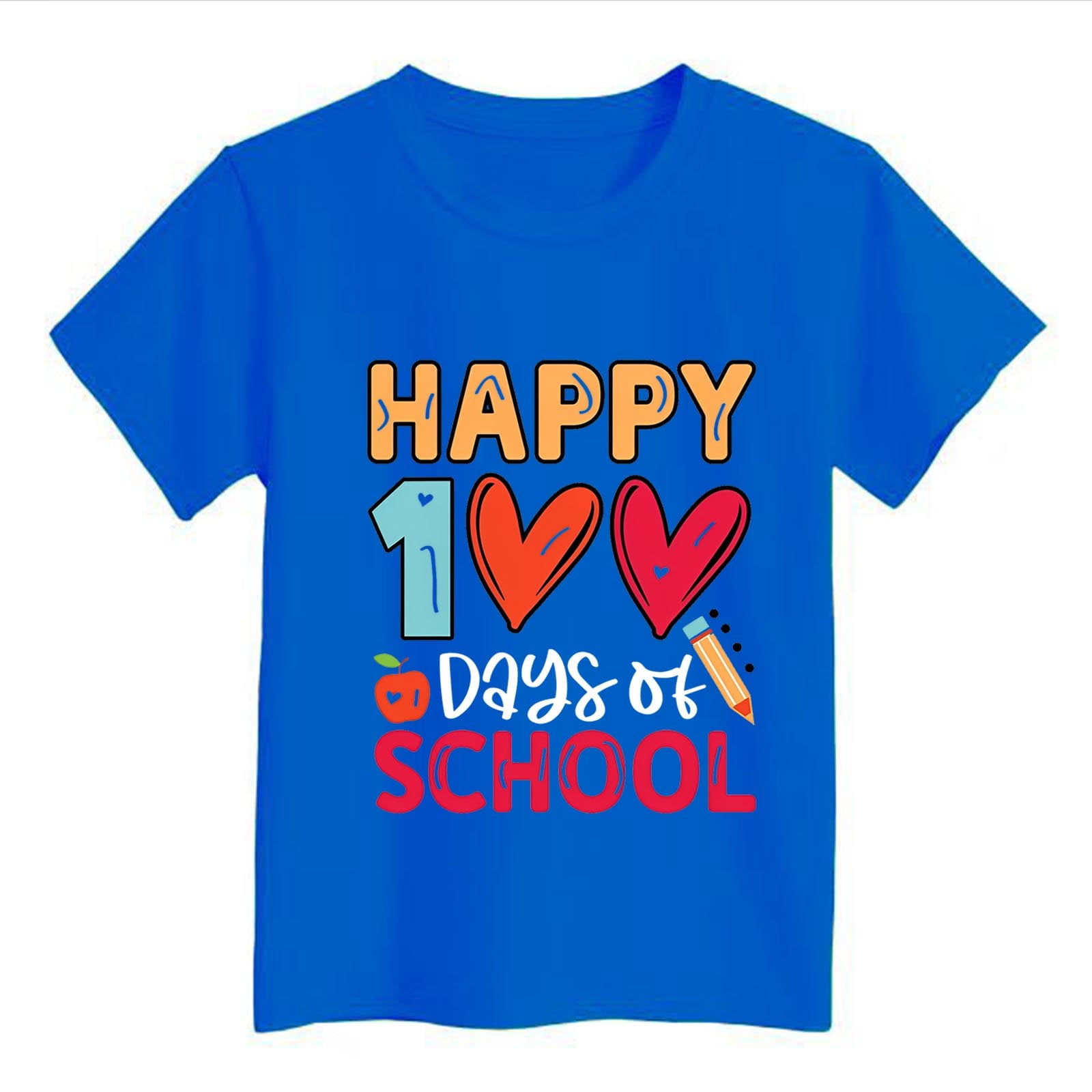 100 Days of School T Shirts for Toddler Girls Short Sleeve Graphic Printed Blouse Breathable ...