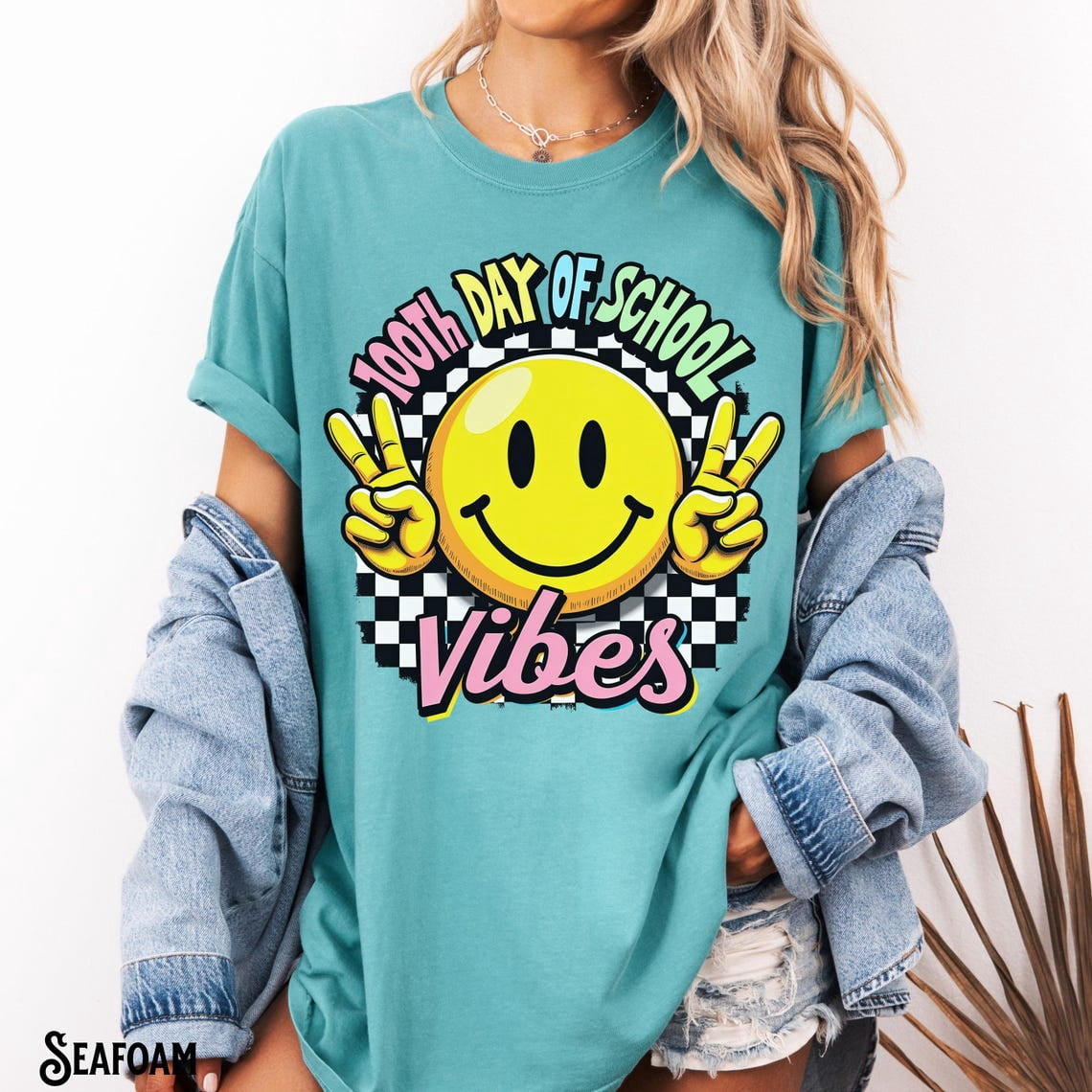 100 Days of School Teacher Shirt, 100th Day of School Vibes Tee ...