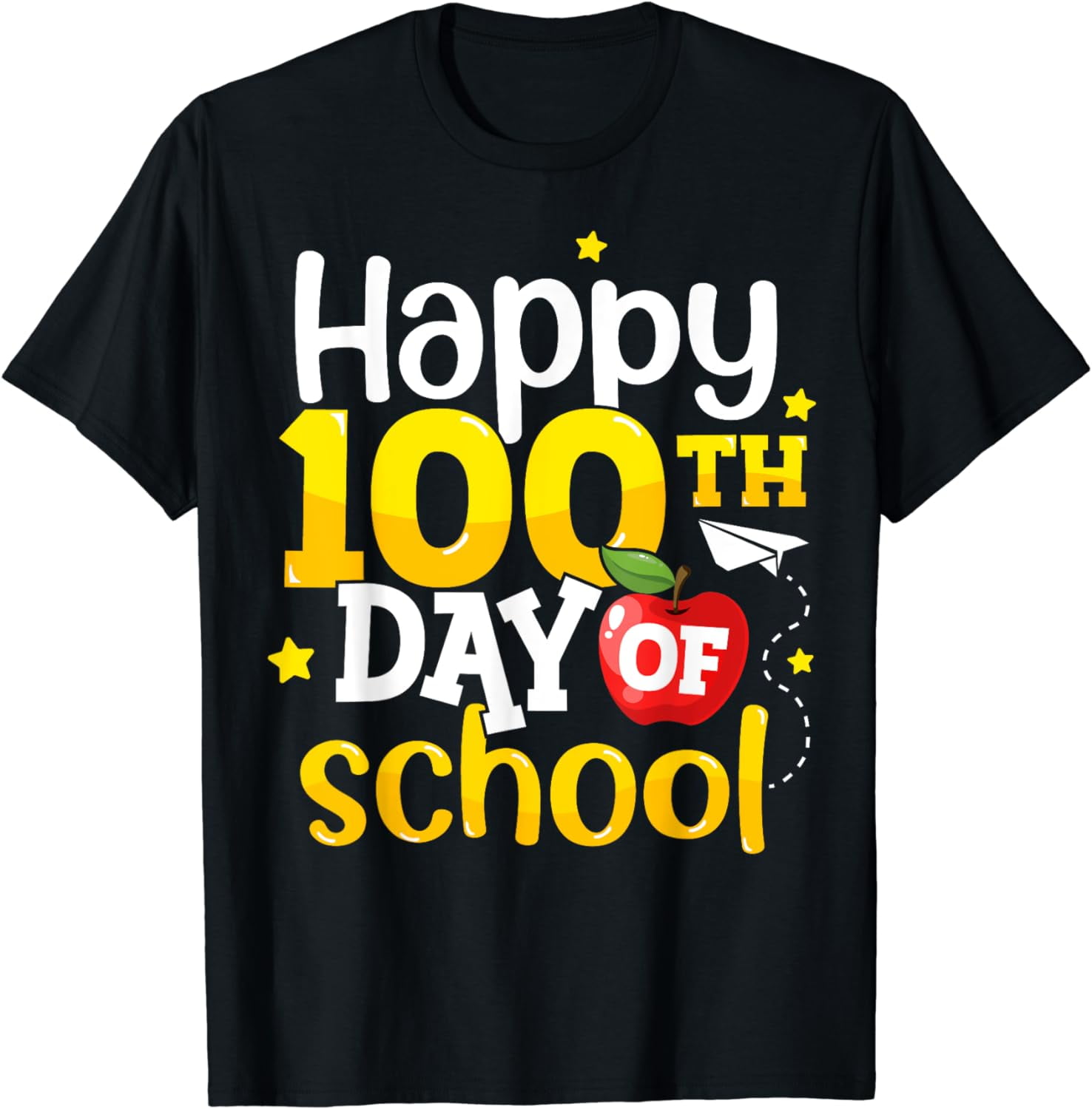 100 Days of School Teachers Kids Girls Boys Happy 100th Day T-Shirt ...