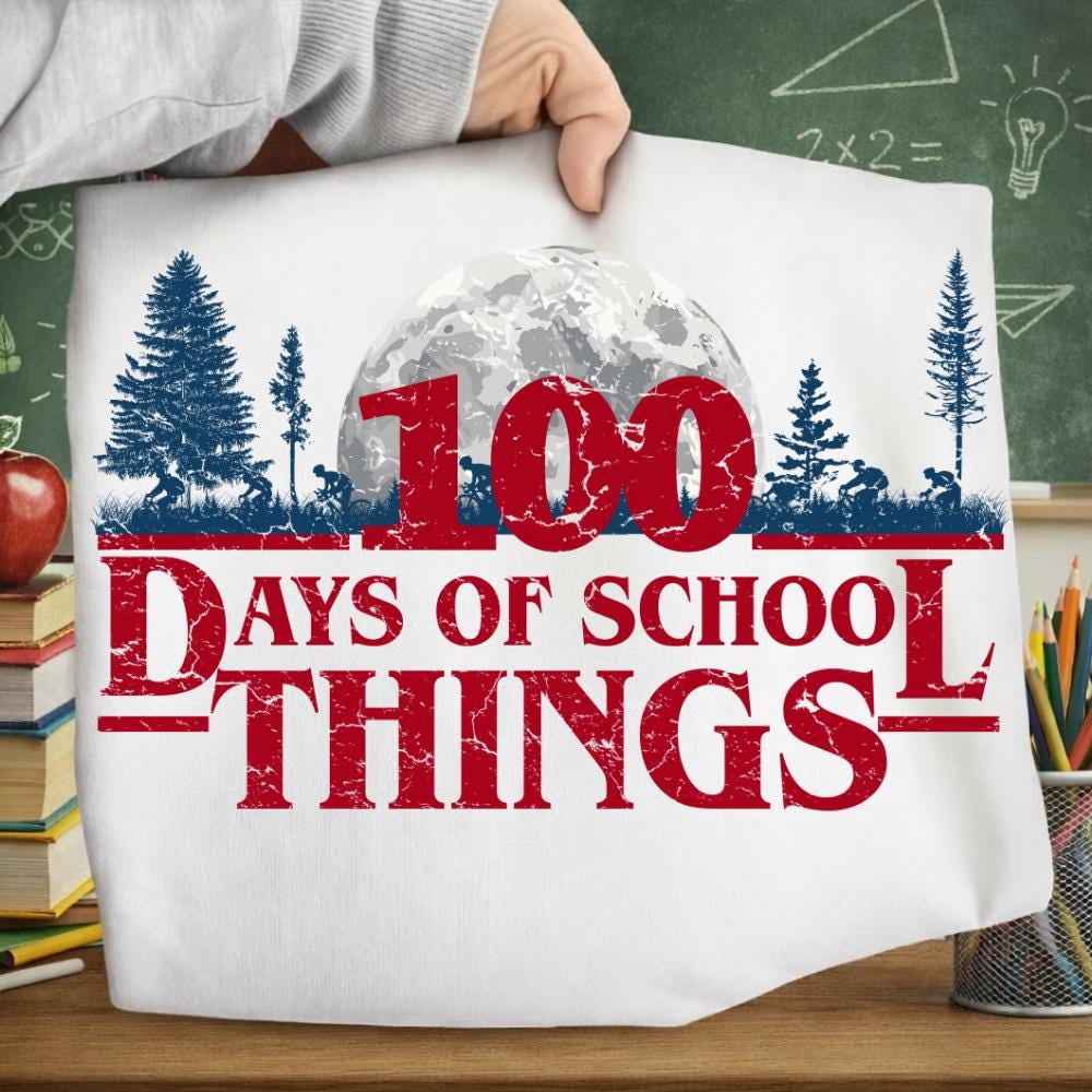 100 Days of School Things, Retro Vintage School Shirt Design, Teacher ...