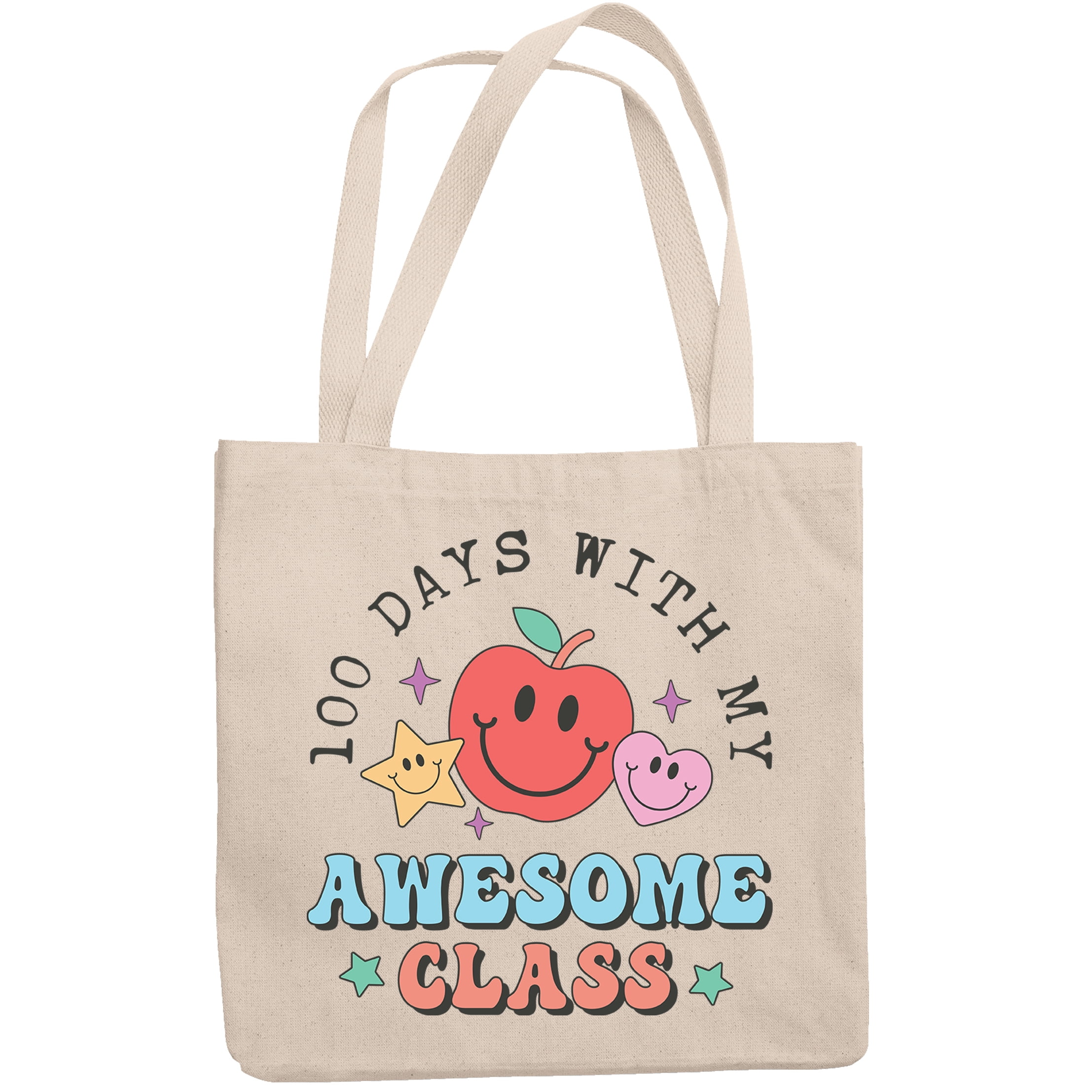 100 Days with My Awesome Class, Retro School Teacher Themed Art Merch ...