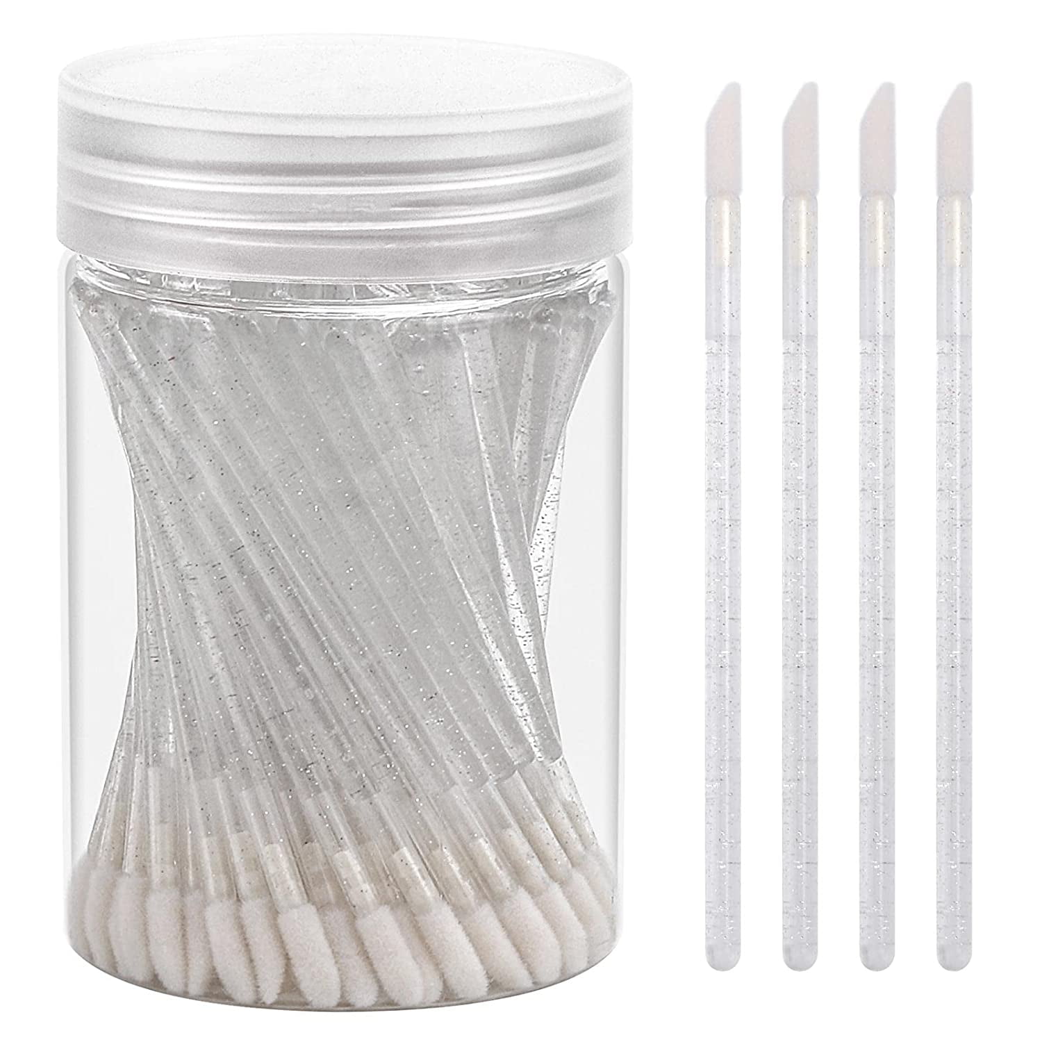" 100 Disposable Lip Brushes in Bottle, Lipstick Applicator, Lip Gloss ...