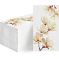 100 Disposable Paper Decorative Guest Napkins, Spring Summer Magnolia ...