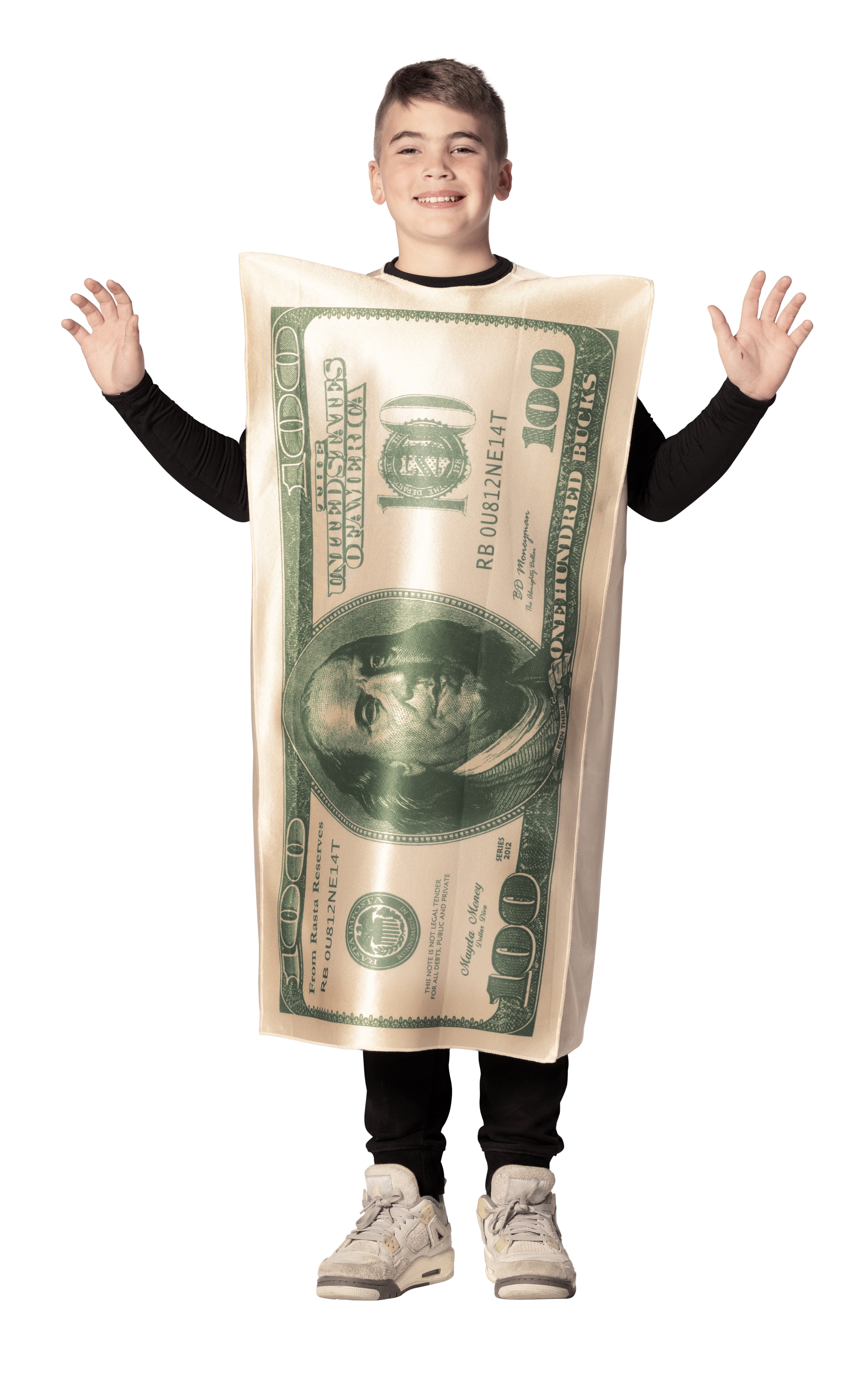 Walmart $100 Dollar Bill Kids Money Play Suit Costume - Medium Size 7 ...