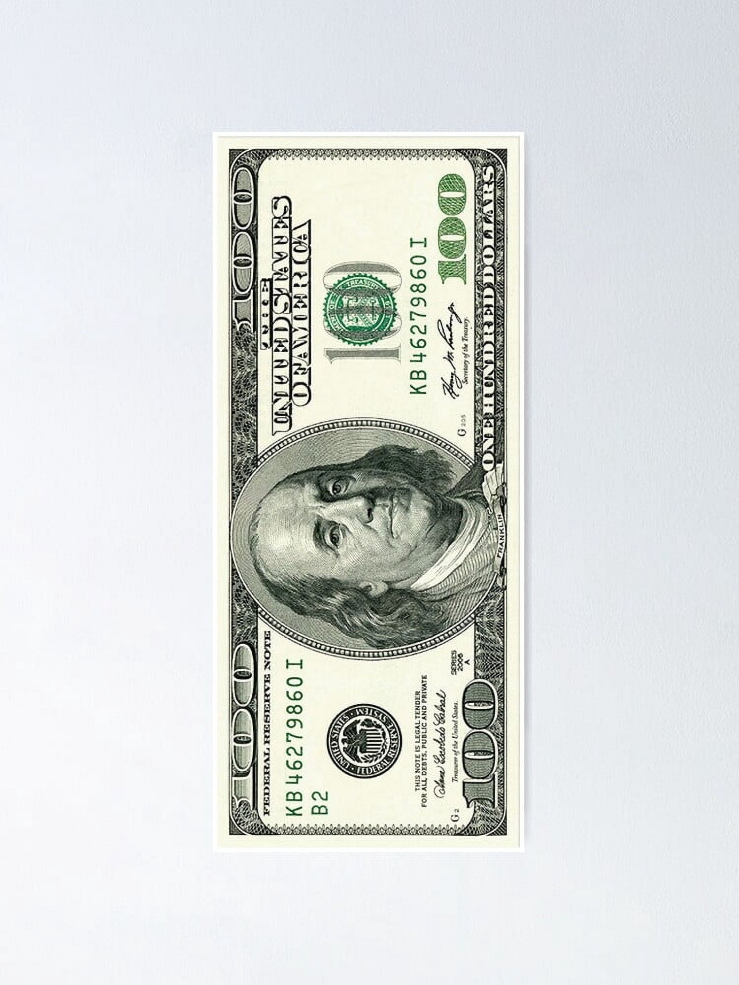 100 Dollar Bill Modern Art Decor Unframe - Walmart.com