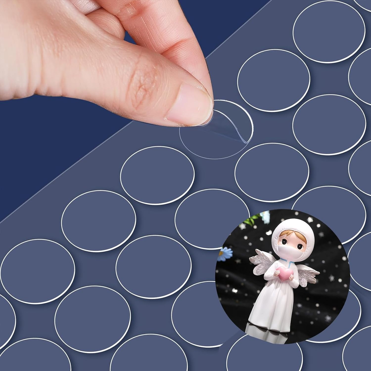 100 Dots Double Sided Adhesive Dots, Removable Sticky Dots For Wall ...