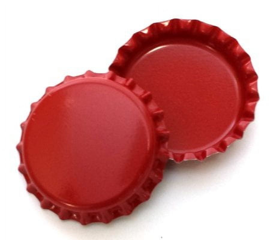 100 Double Sided Red Bottle Caps Colors Craft Linerless - Walmart.com