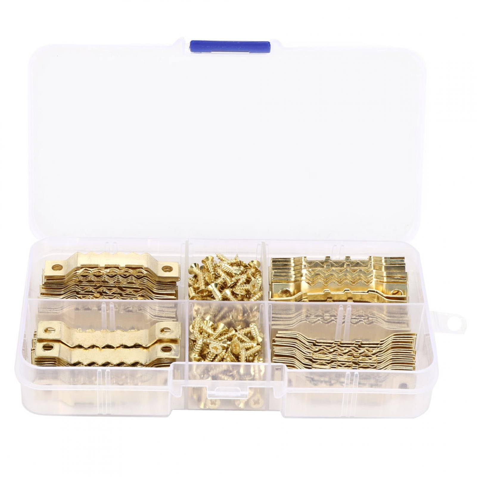 100 Double-Sided Sawtooth Hanging Photo Frame Hangers with 200 Screws ...