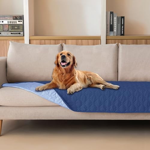 100% Double Sided Waterproof Dog Blanket Soft Pet Bed Cover Reversible ...