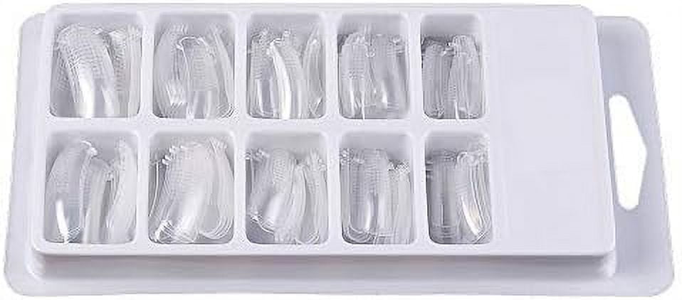 100 Dual Nail Forms Almond Quick Building Nail Mold For Polygel ...