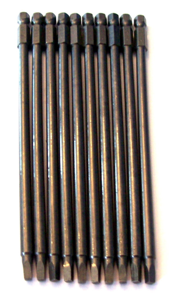 100 ENKAY 6" ROBERTSON #2 SQUARE SCREW DRIVER BITS MAGNETIC TIP R2 S2 ...