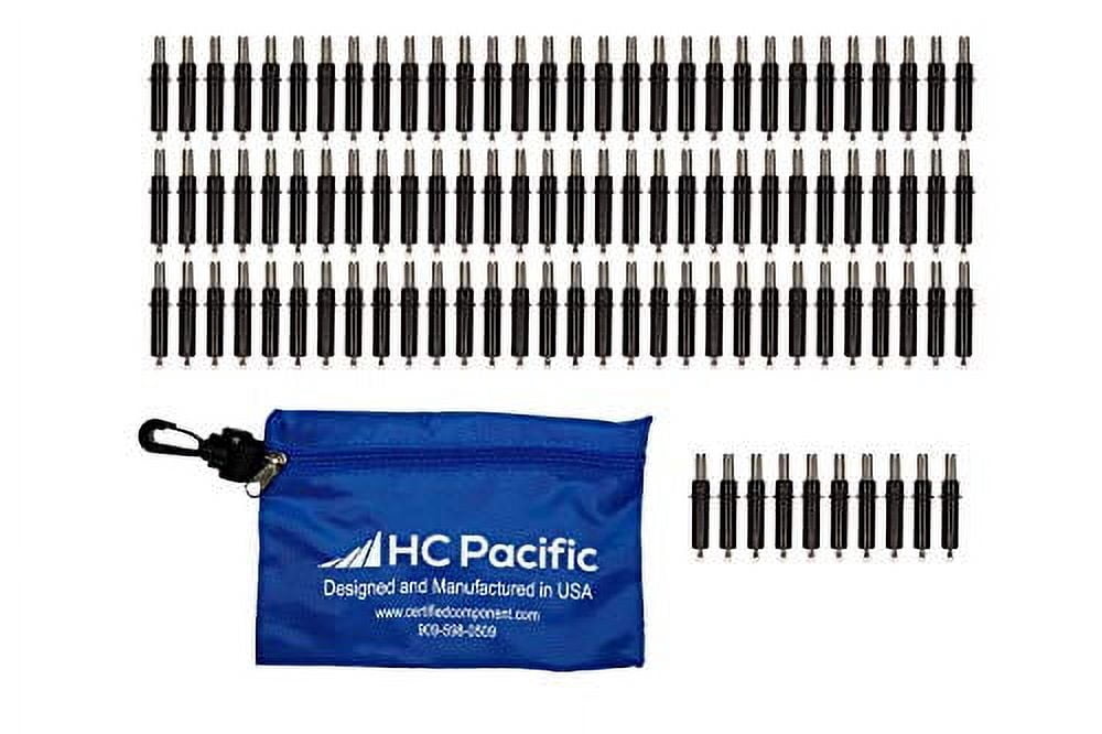 100 Each C5/32 Cleco Fasteners & Pouch (Drill Size #21, Grip 0-1/4 ...