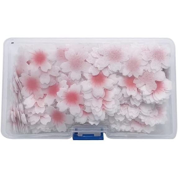 100 Edible Flower Cupcake Toppers Decorations, Sticky Rice Paper ...