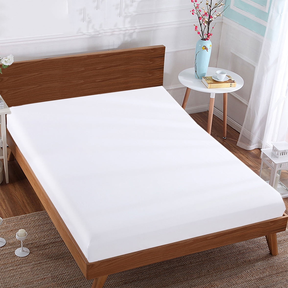 Beddecor 100 Egyptian Cotton 400tc 1pcs White King Size 10 Inches Deep