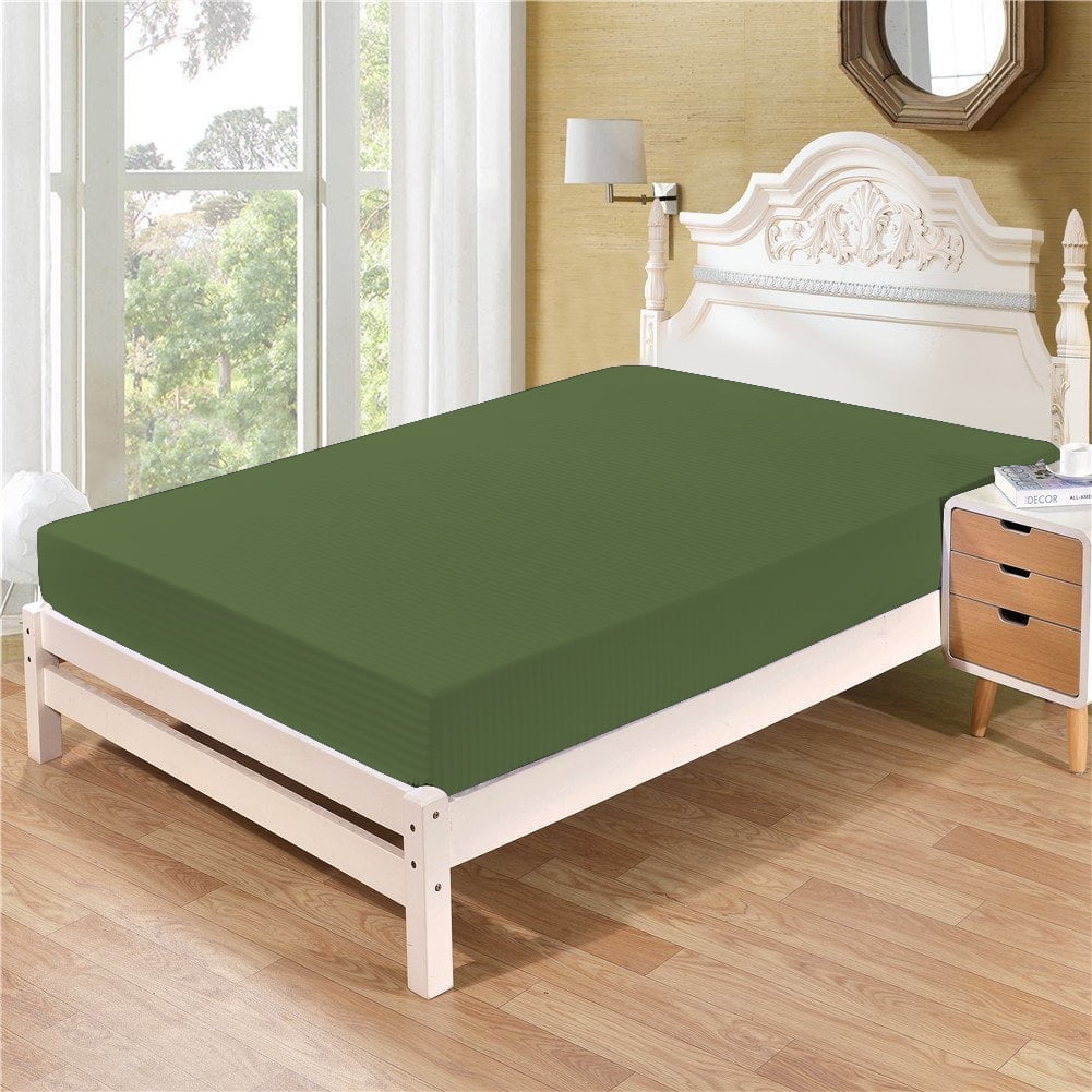 BedDecor 100% Egyptian Cotton 400TC 1Pcs Sage Twin Size 10 Inches Deep ...