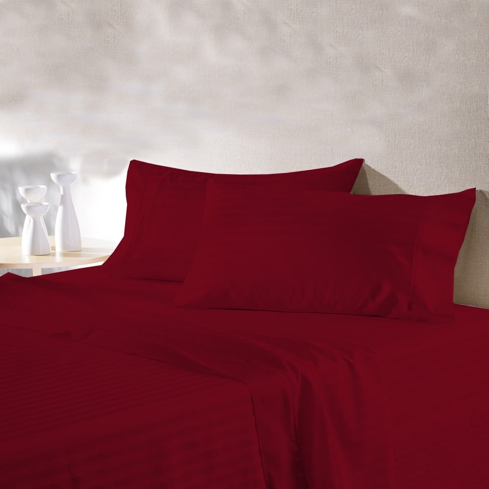 BedDecor 400 TC 100% Egyptian Cotton 4PC Sheet Set, 1PC Fitted Sheet ...