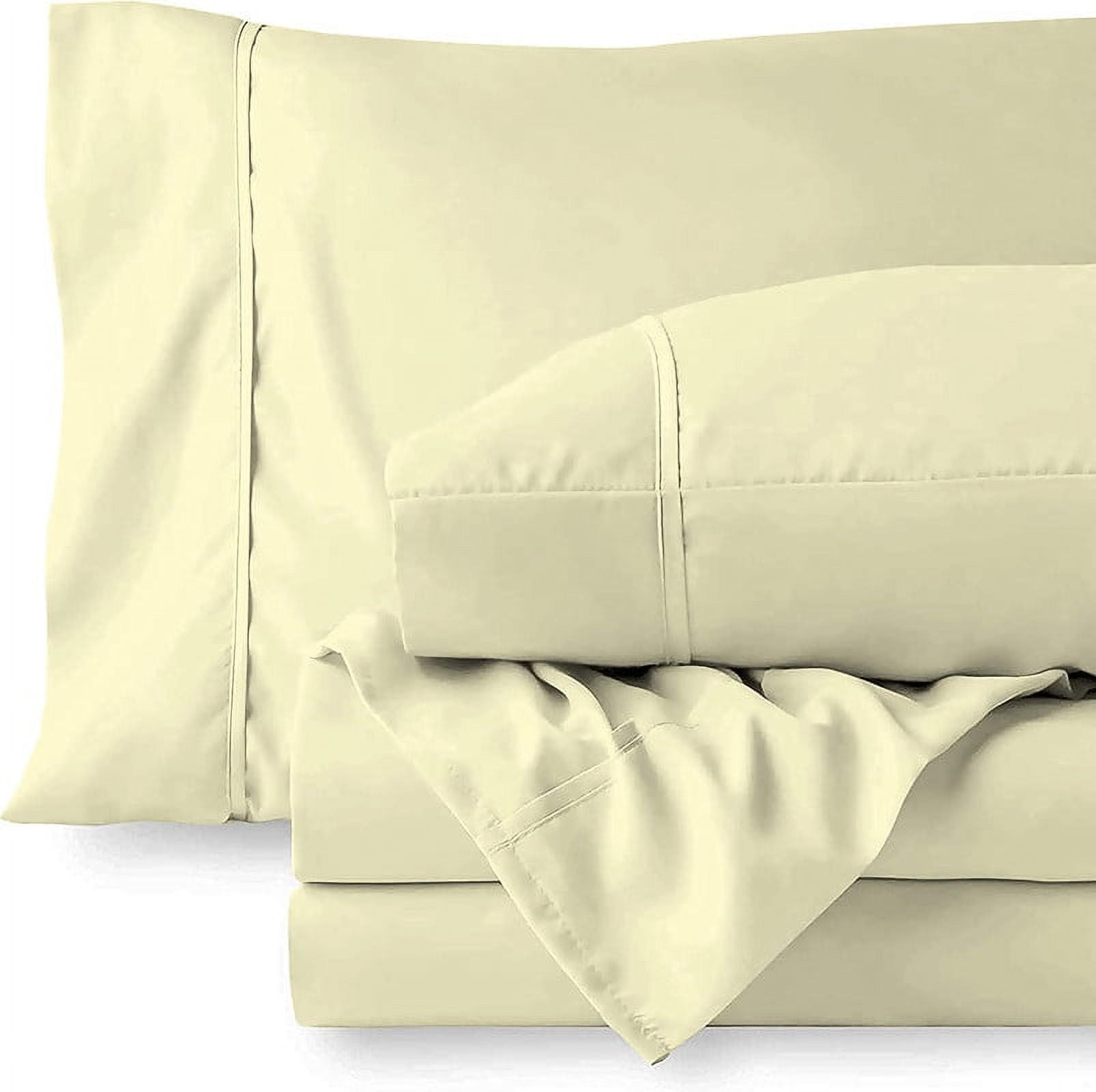 100% Egyptian Cotton, 400TC, 1 Piece Flat Sheet, 1 Piece Fiited Sheet ...