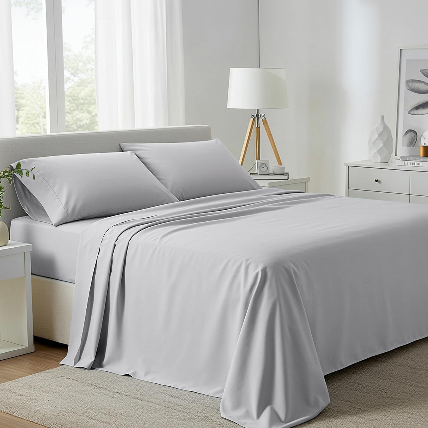 100% Egyptian Cotton King Size Sheets Set - 800 High Thread Count Egyptian Cotton Sheets King ...