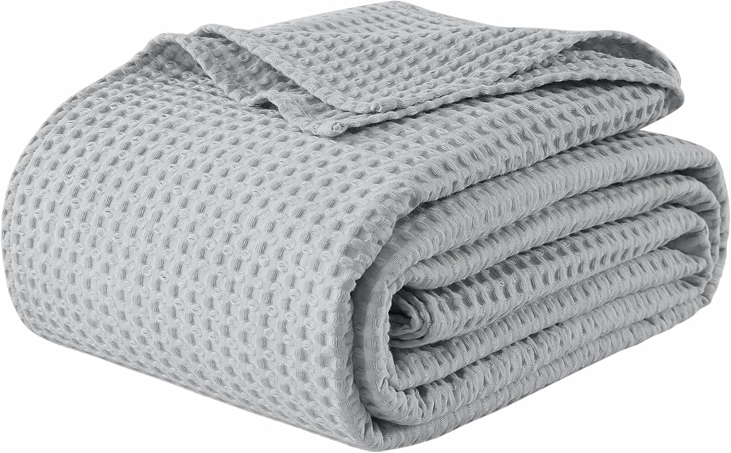 100% Egyptian Cotton Waffle Weave Throw Blanket, 320 GSM Lightweight ...