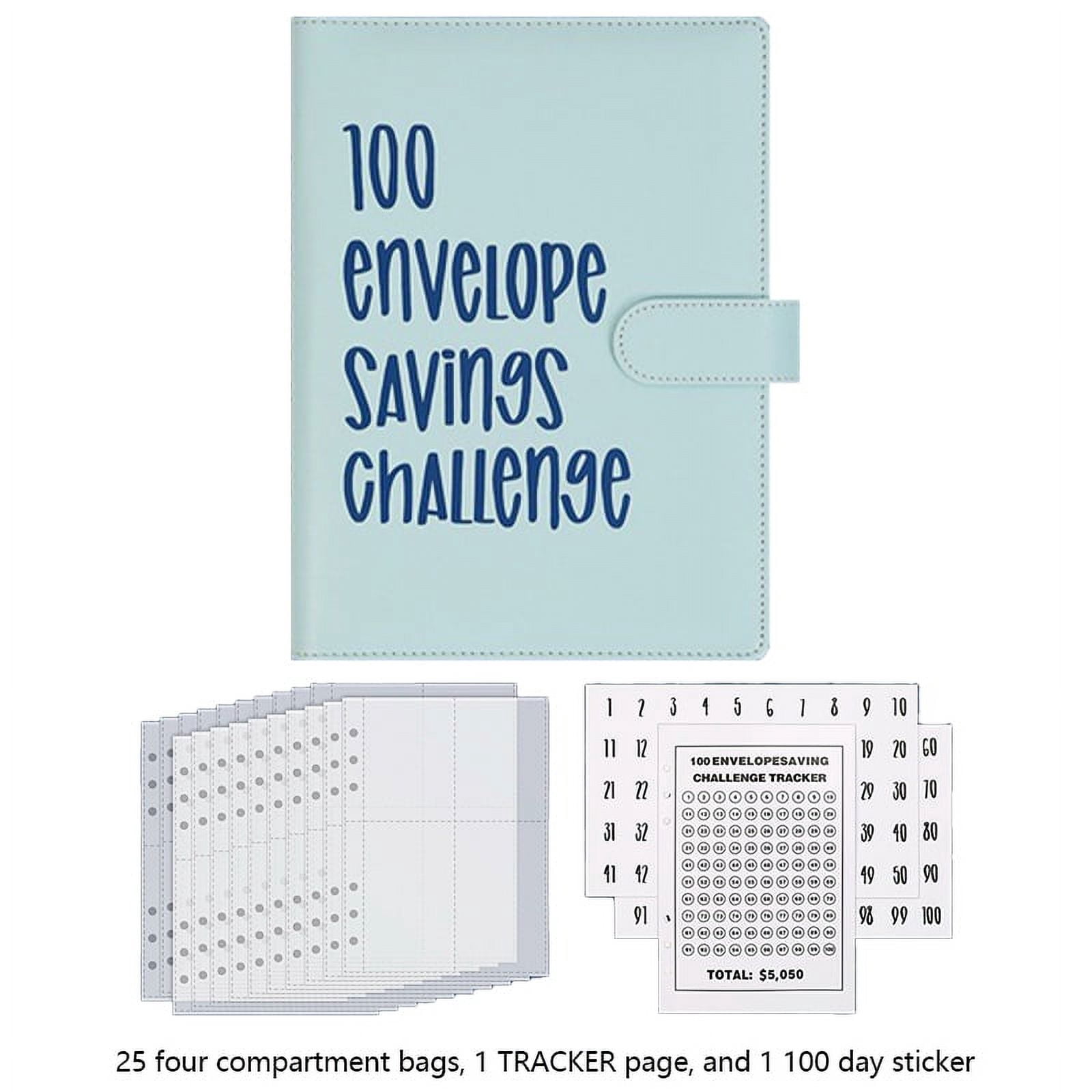 100 Envelope Challenge Binder, A5 Money Saving Challenge Book Budget ...