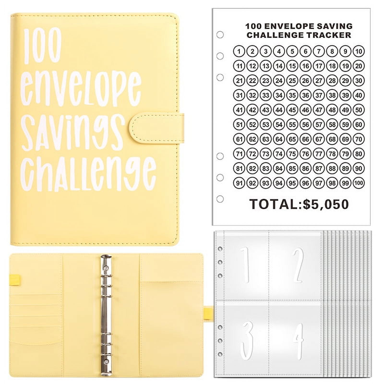 100 Envelope Challenge Binder, Easy And Fun Way To Save $5,050, Savings ...